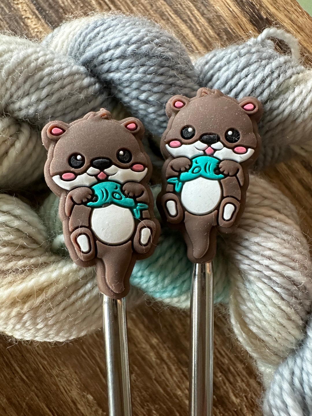 Otter Stitch Stoppers Knitting Needle Point Protectors Knitting Notions ...