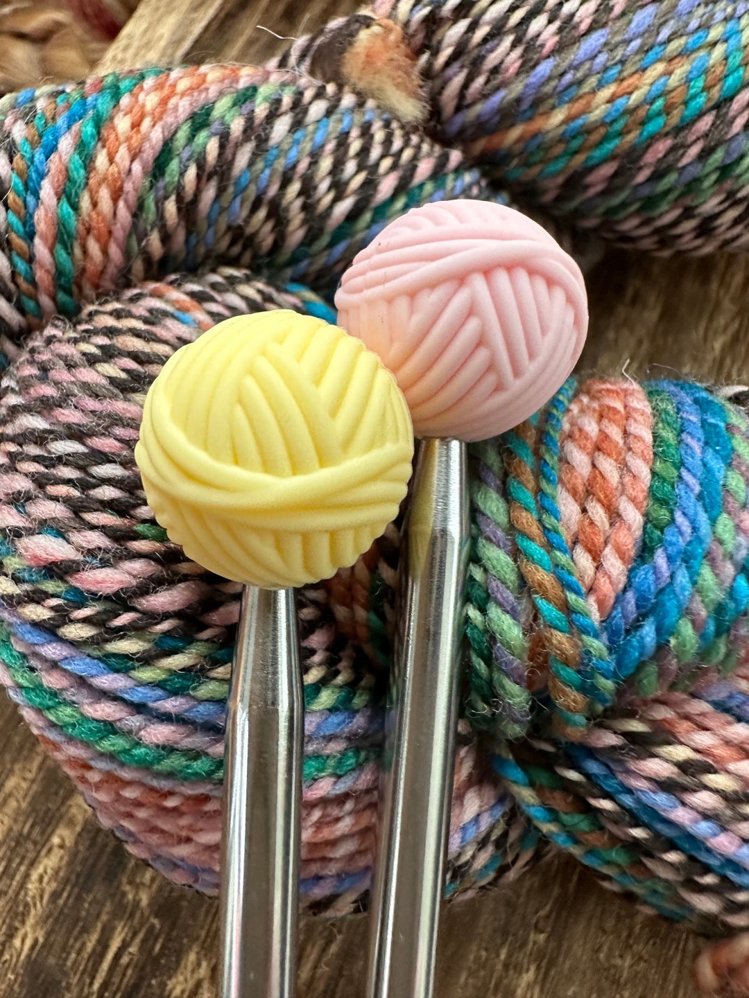 Yarn Balls - Stitch Stoppers - Knitting Needle Point Protectors ...