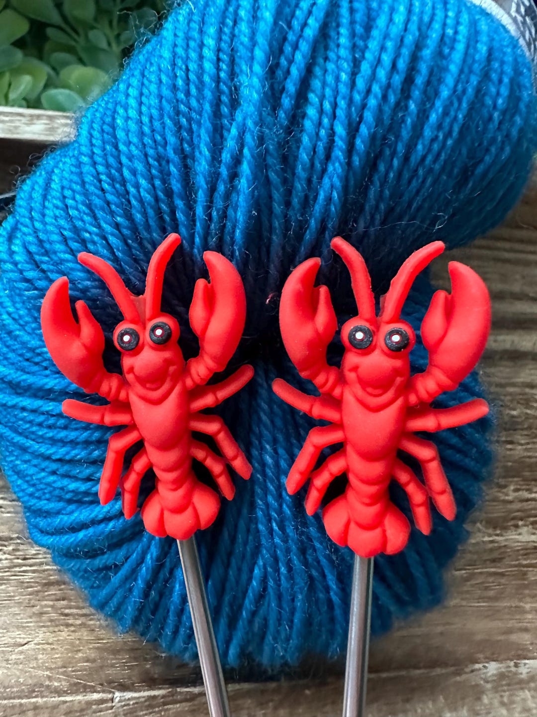 Mr. Pincher 3D Lobster - Stitch Stoppers - Knitting Needle Point ...