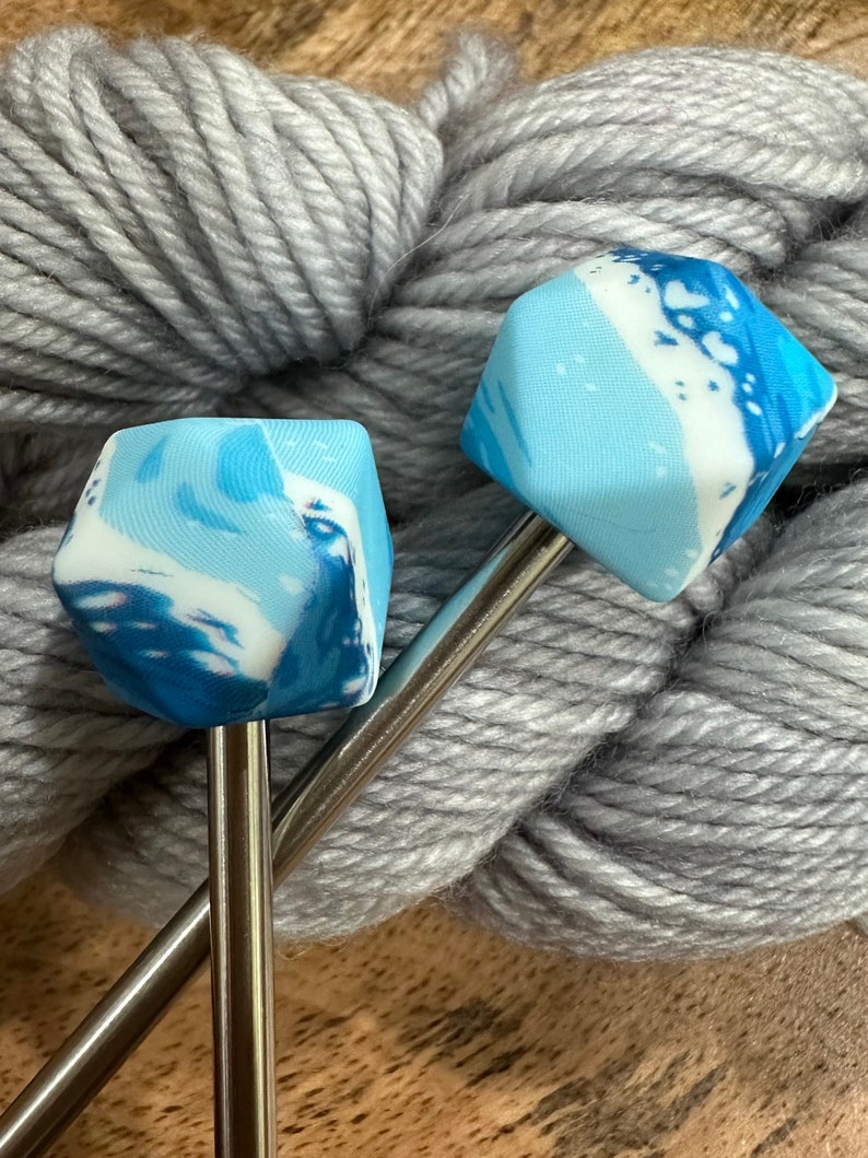 Ocean Wave Hexagon Stitch Stoppers Knitting Needle Point - Etsy