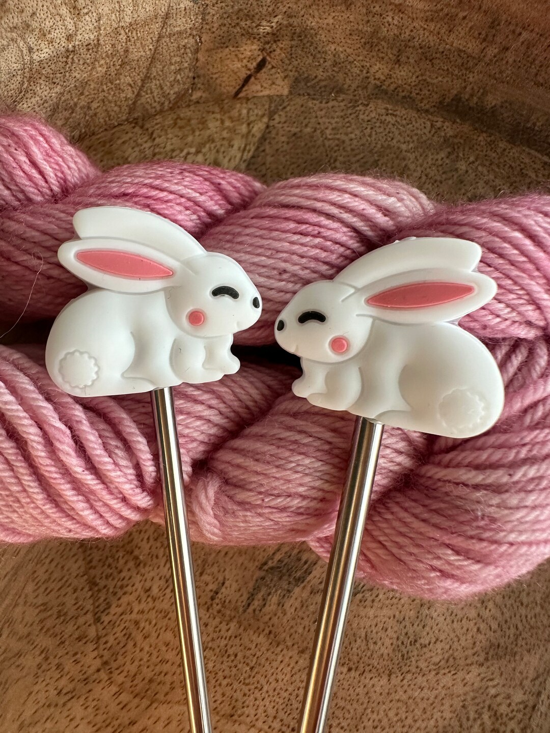 Sleepy Bunny - Stitch Stoppers - Knitting Needle Point Protectors ...