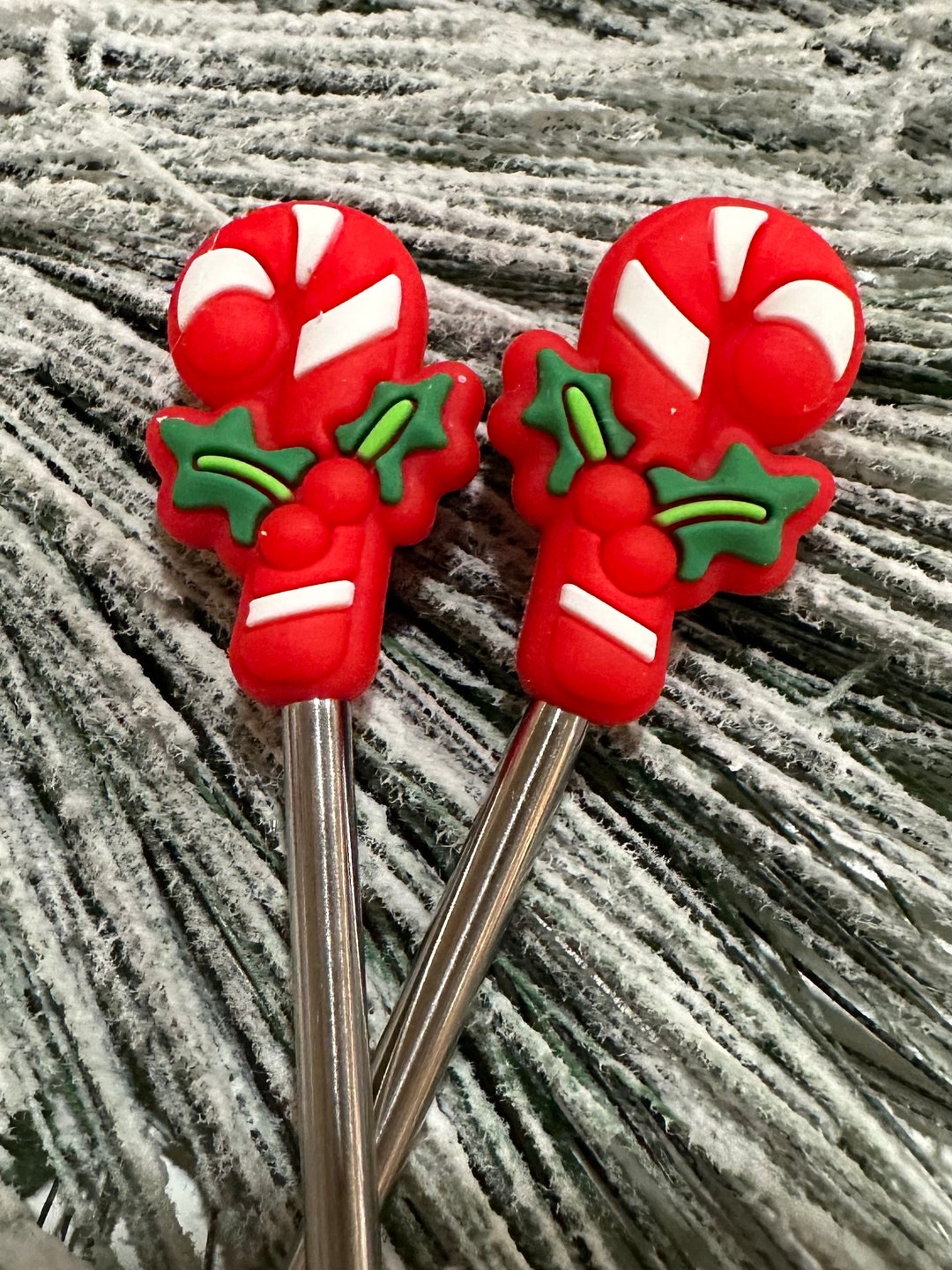 Candy Cane - Stitch Stoppers - Knitting Needle Point Protectors ...