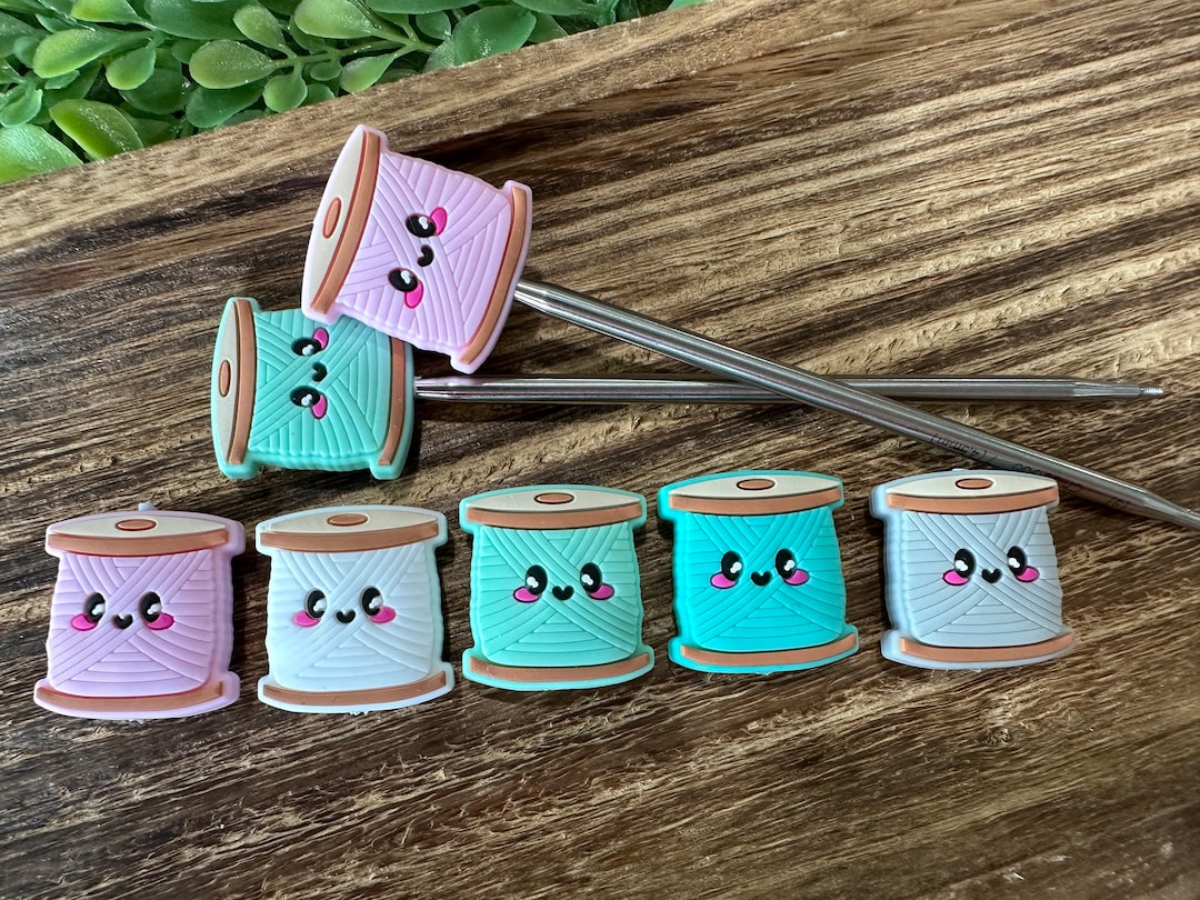 Yarn Spool - Thread Spool - Stitch Stoppers - Knitting Needle Point ...