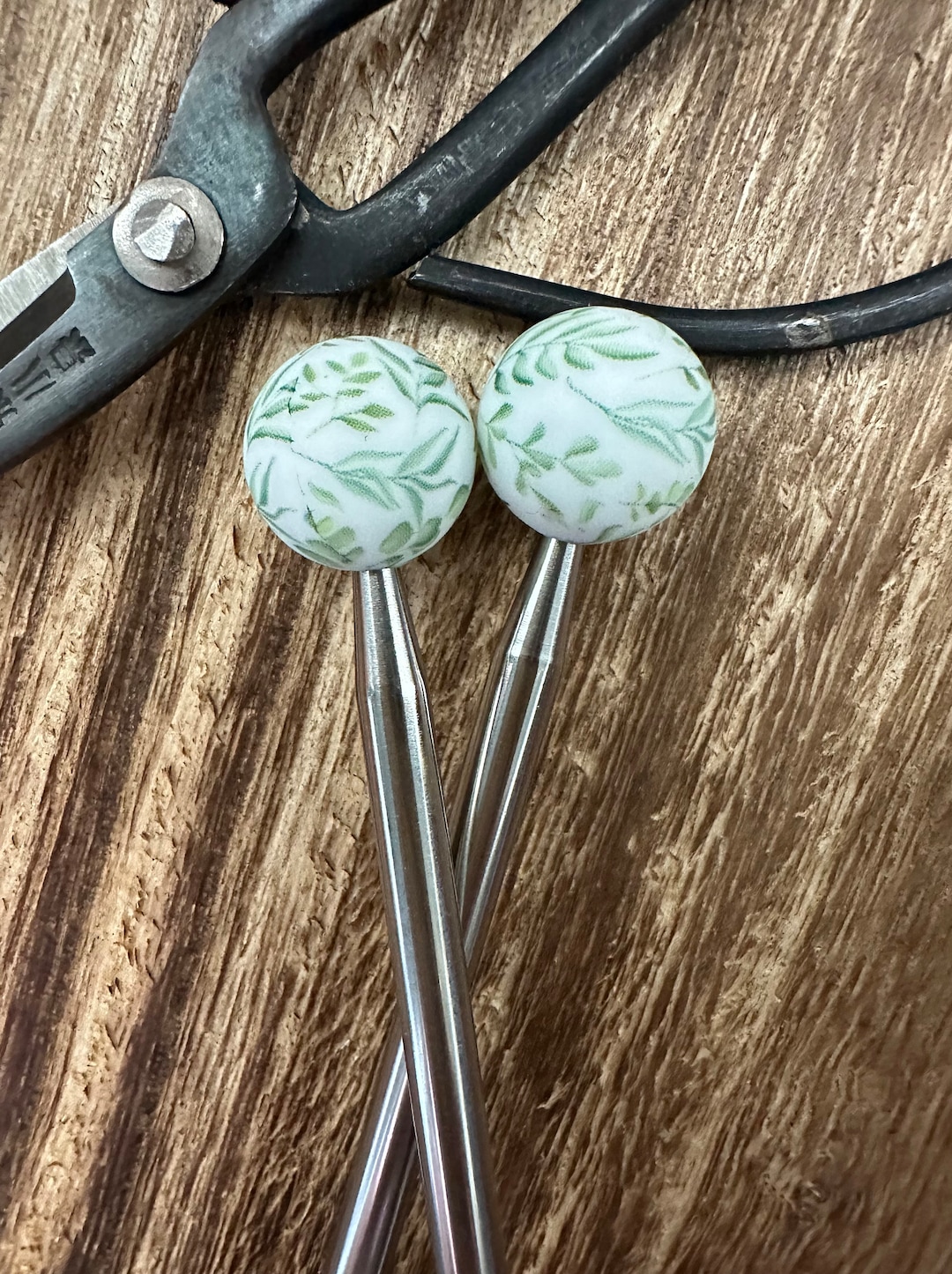 Fern Leaf - 15mm - Stitch Stoppers - Knitting Needle Point Protectors ...