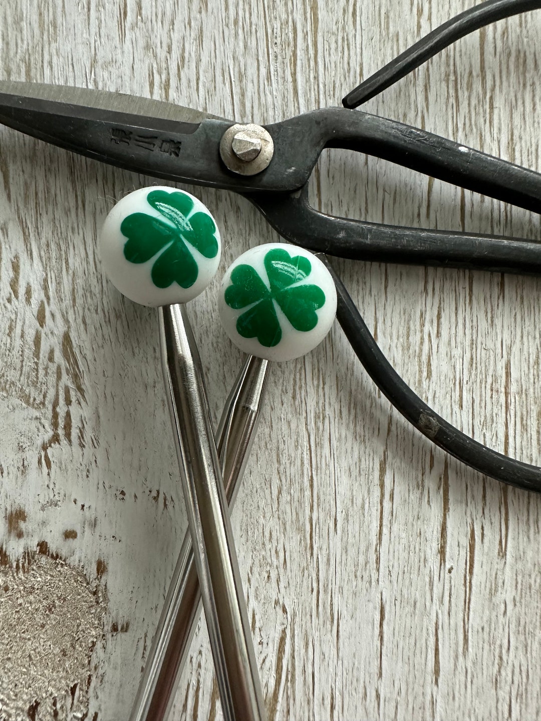 Four Leaf Clover Stitch Stoppers Knitting Needle Point - Etsy