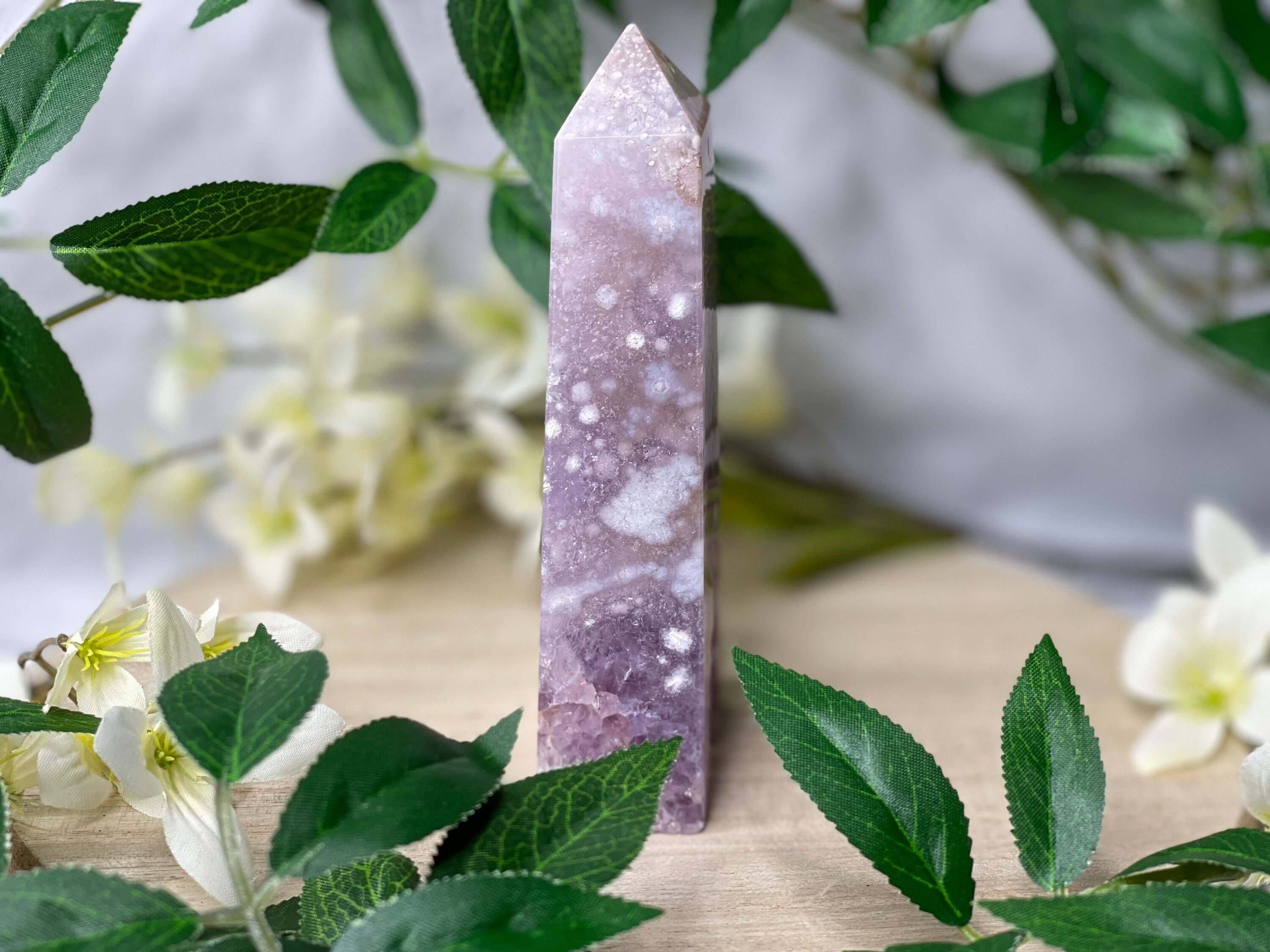 STUNNING AAA Quality Amethyst Flower Agate Tower, Lavender Amethyst ...