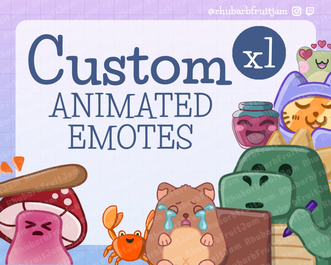 X1 Custom Animated Emote Cute Chibi Cartoon Streamer, Gaming, Discord ...