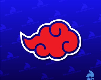 Red Cloud Naruto Sticker - Etsy