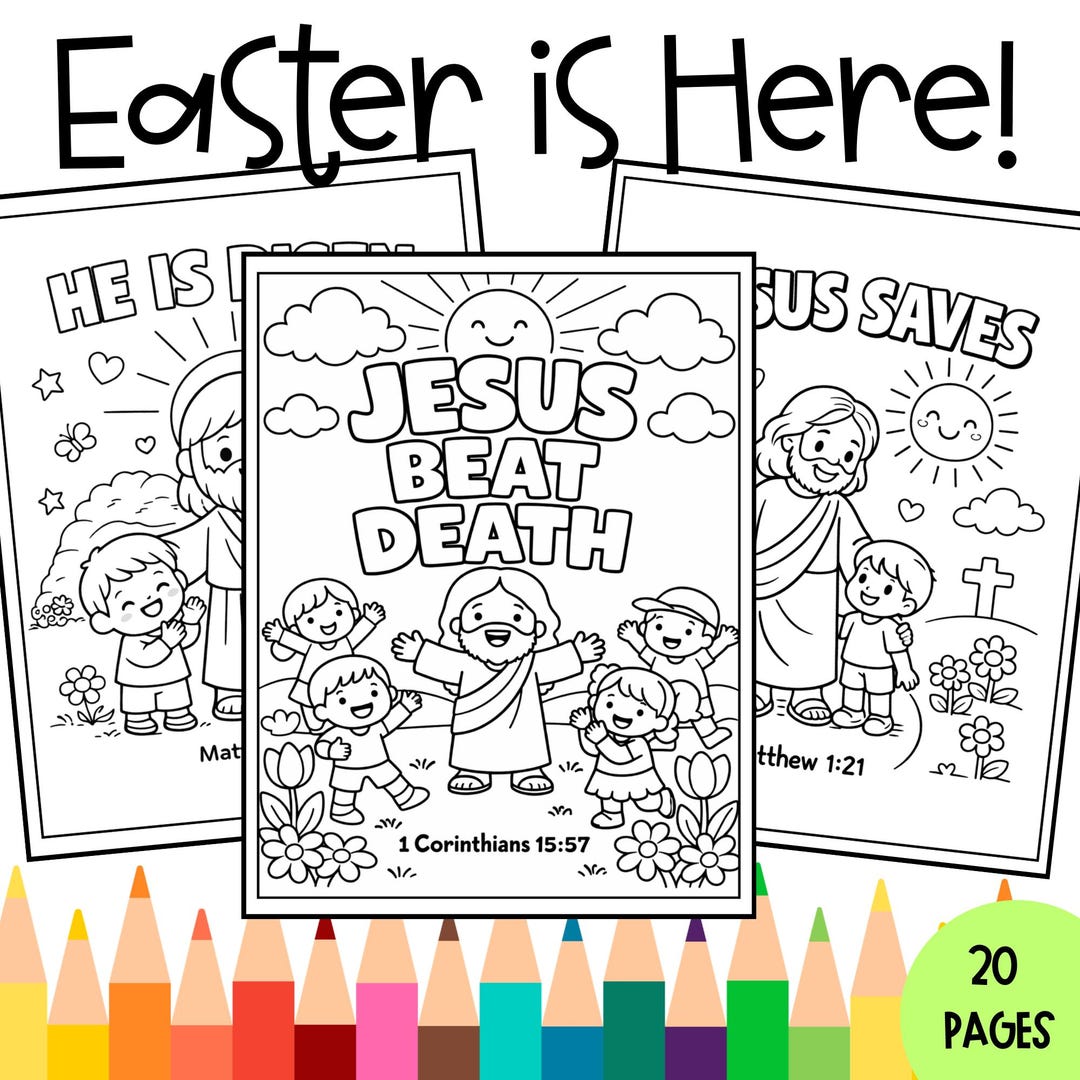 Christian Easter Coloring Pages for Preschoolers | Bible Verse Activity ...