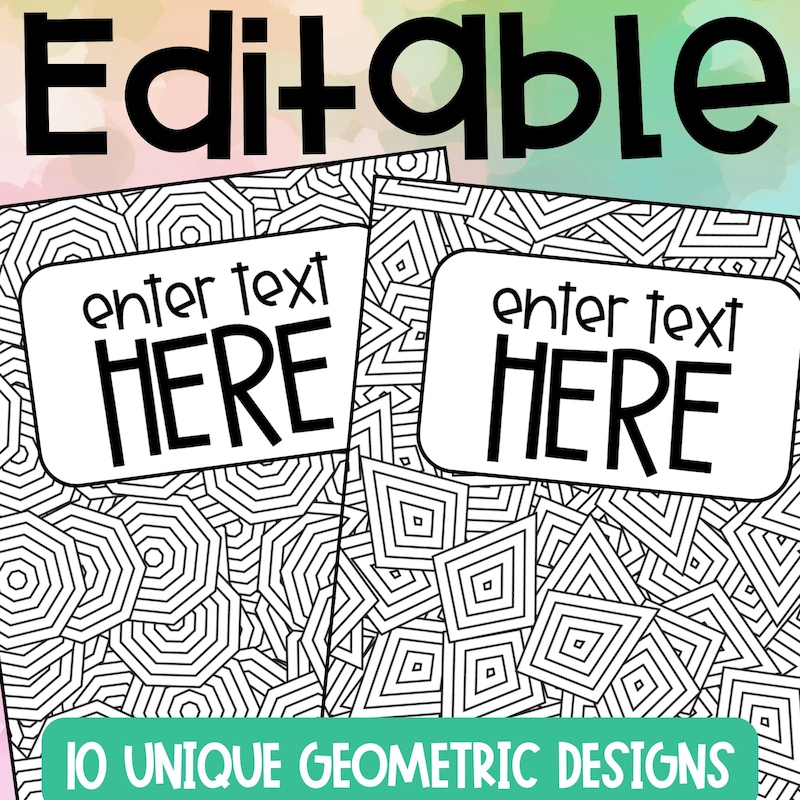 Geometric Binder Cover - Etsy