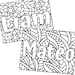 Editable Name Coloring Pages | 15 Abstract Patterns - Etsy UK