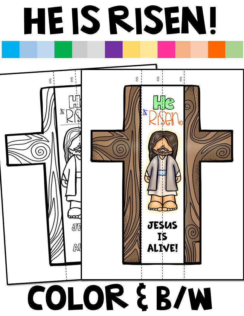 Jesus is Alive Cross Craft | Easter Christian Activity (digital ...