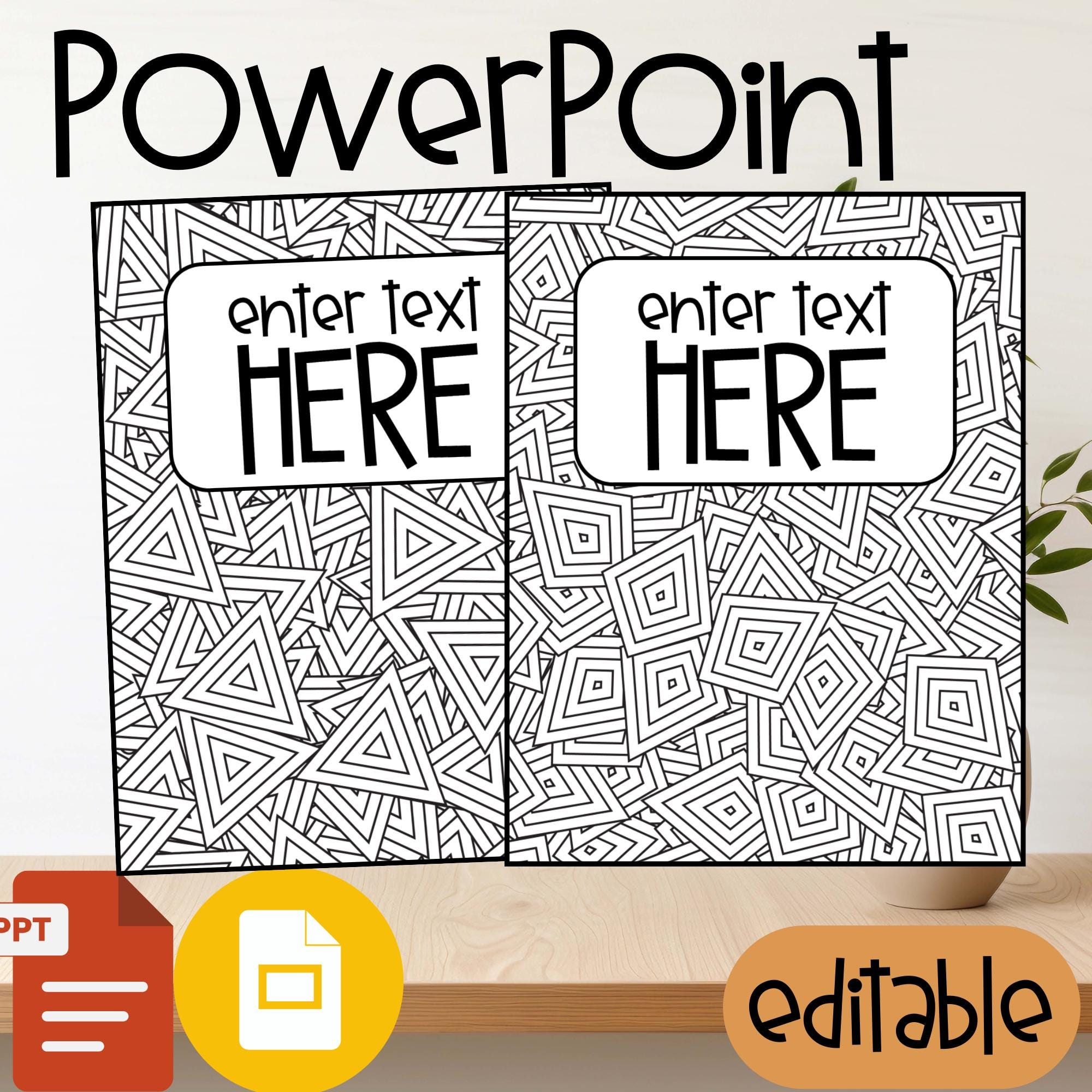 Geometric Coloring Page Binder Covers: Editable School Templates ...