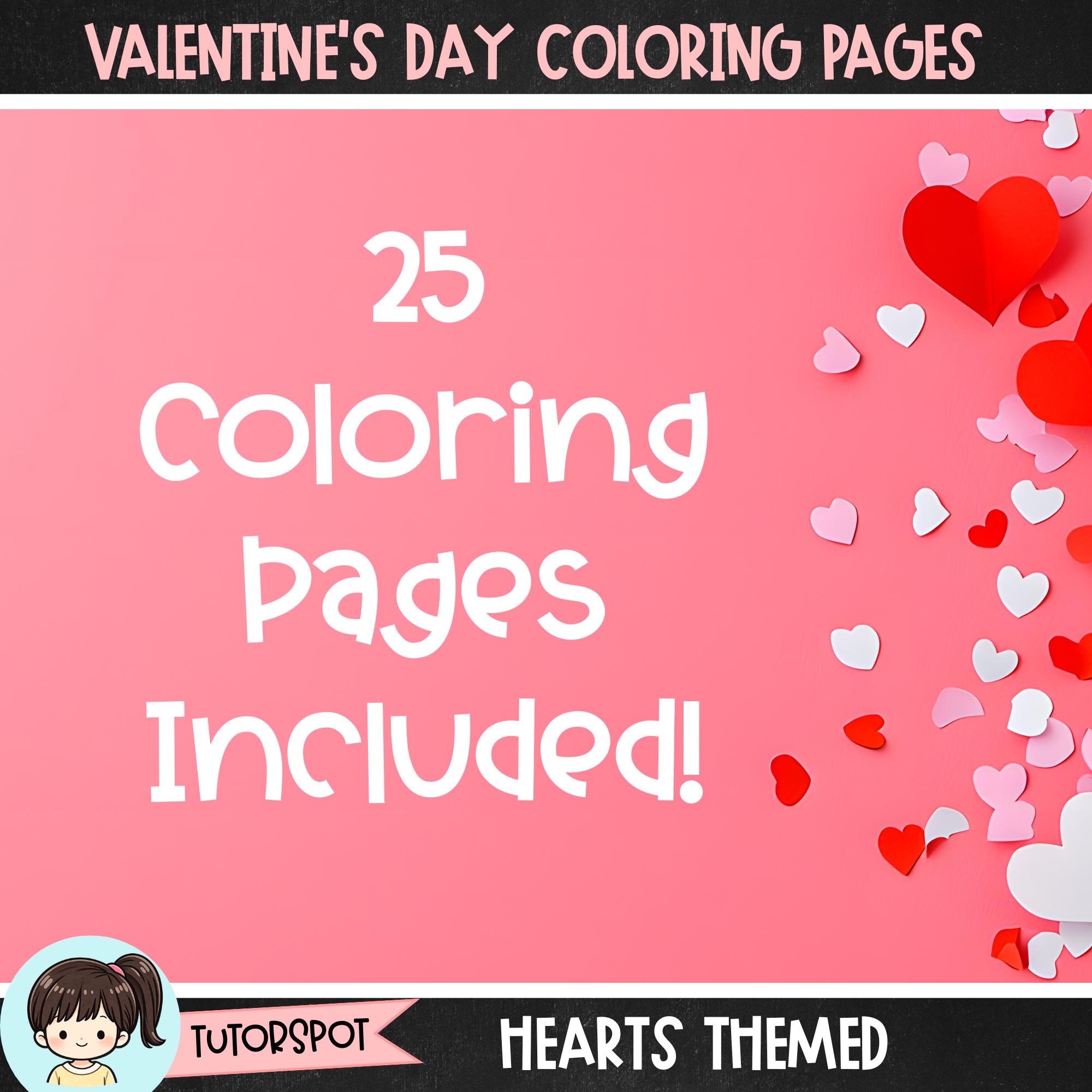 Valentine’s Day Coloring Pages for Kids | Preschool & Kindergarten | 25 ...