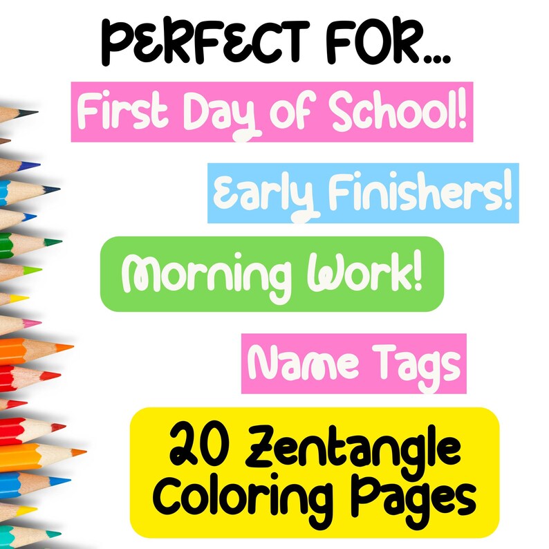 Personalized Flower Zentangle Coloring Pages: Editable Student Name ...