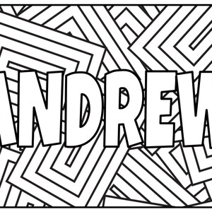 Editable Name Coloring Pages - Etsy