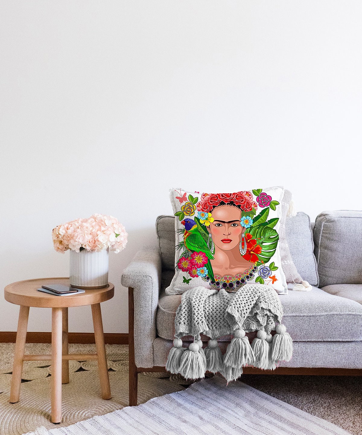 Frida Kahlo Pillow Case Frida Home Decor Mexican Floral - Etsy