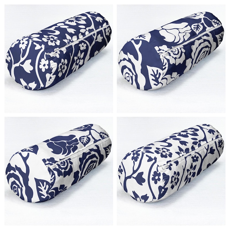Blue Bolster Pillow - Etsy