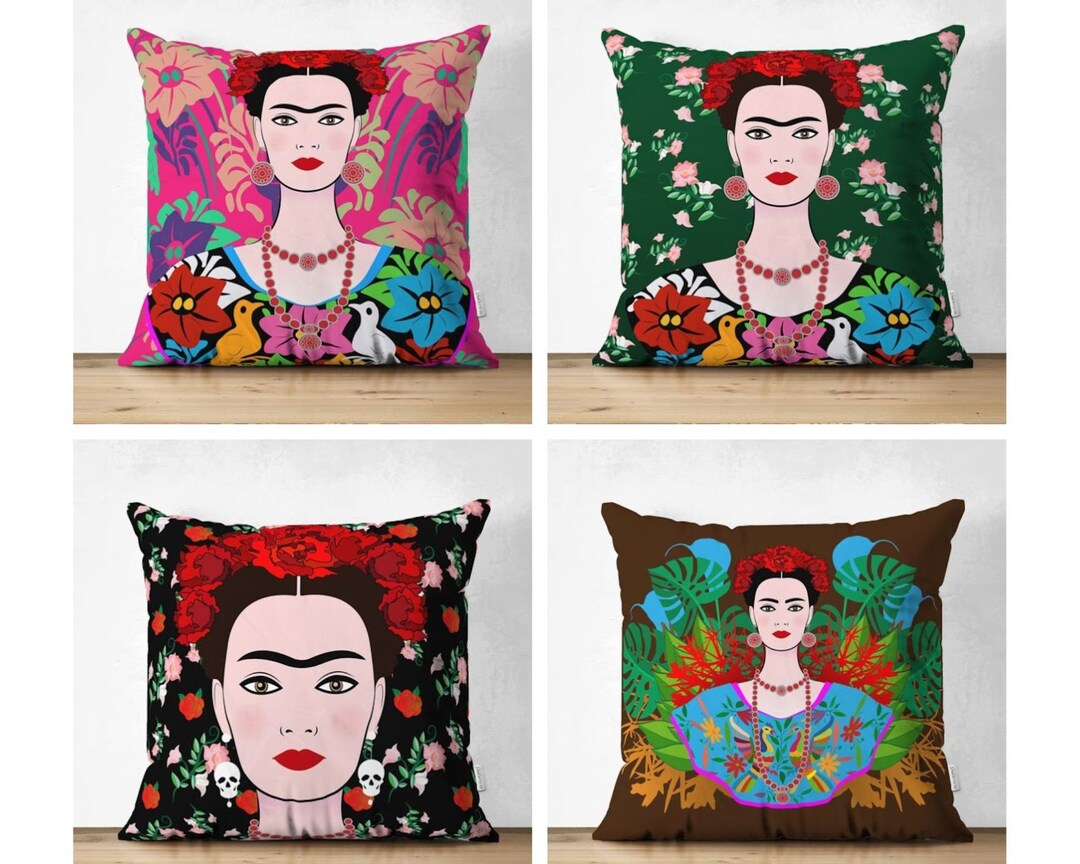 Frida Kahlo Pillow Cover, Mexican Artist Pillowcase, Frida Bedding ...