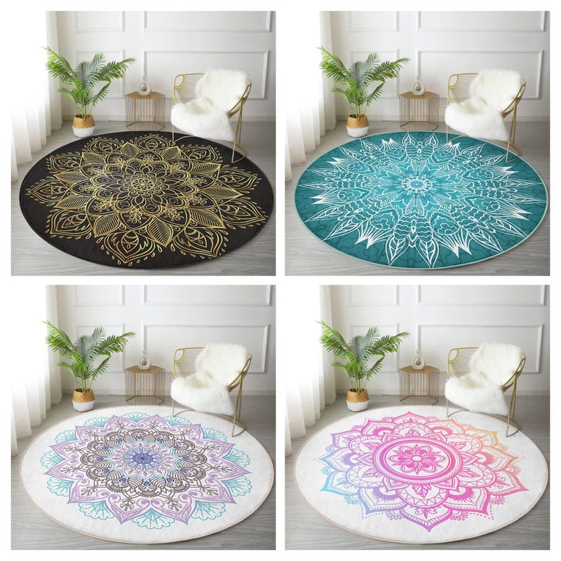 Round Yoga Mat - Etsy