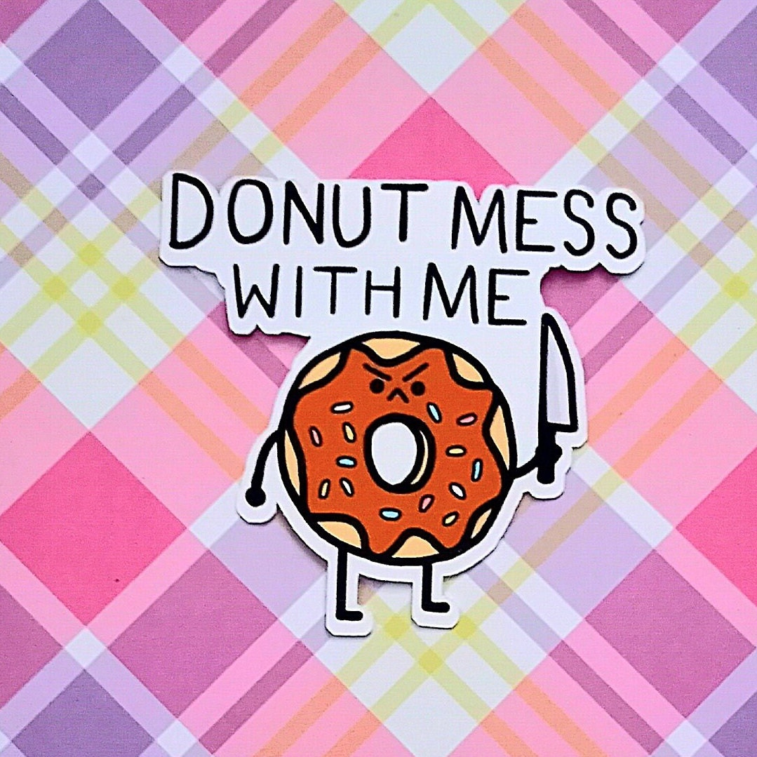 Donut Shaped Sticker Funny Laptop Decor Cute Binder Sticker Cool Die ...