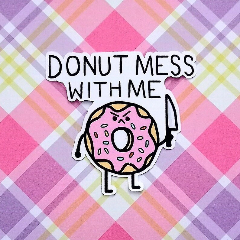 Donut Shaped Sticker Funny Laptop Decor Cute Binder Sticker Cool Die ...