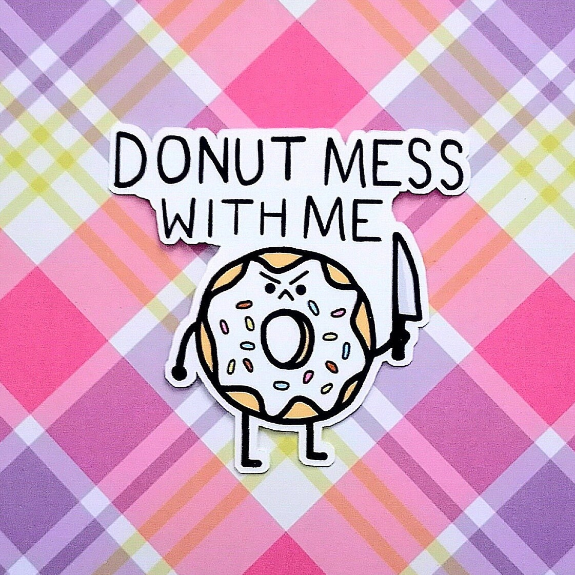 Donut Shaped Sticker Funny Laptop Decor Cute Binder Sticker Cool Die ...