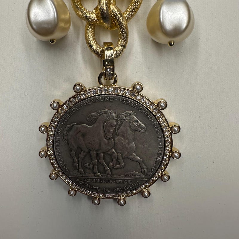 Antique Belgian Medallion - Etsy