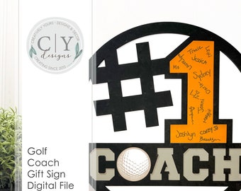 Golf Coach Sign - Etsy