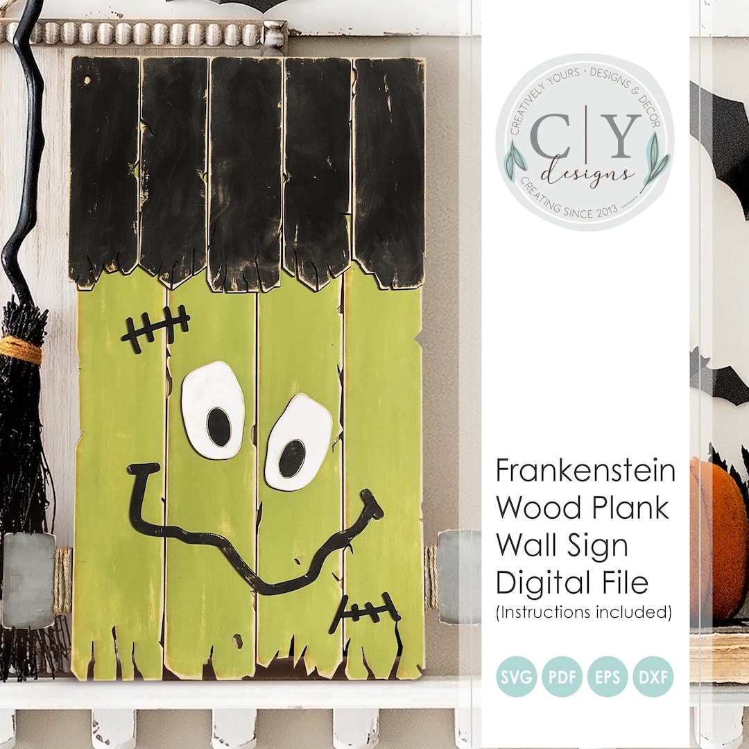 Frankenstein Sign, Halloween SVG, Laser File - Etsy