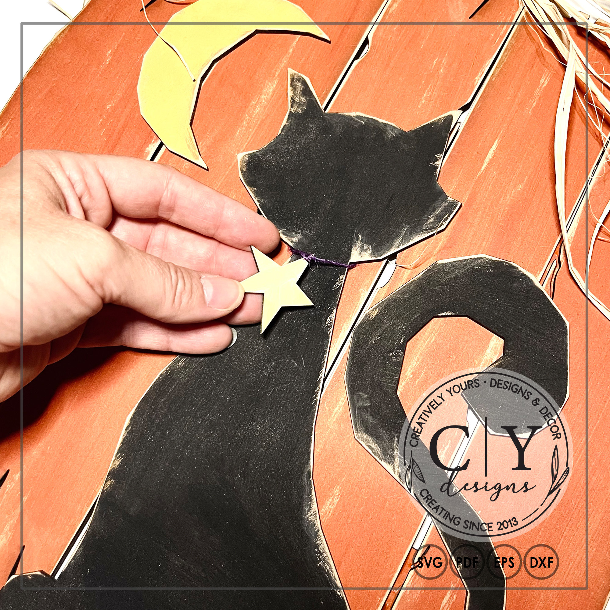 Fall Pumpkin & Black Cat SVG, Digital File, Laser File - Etsy