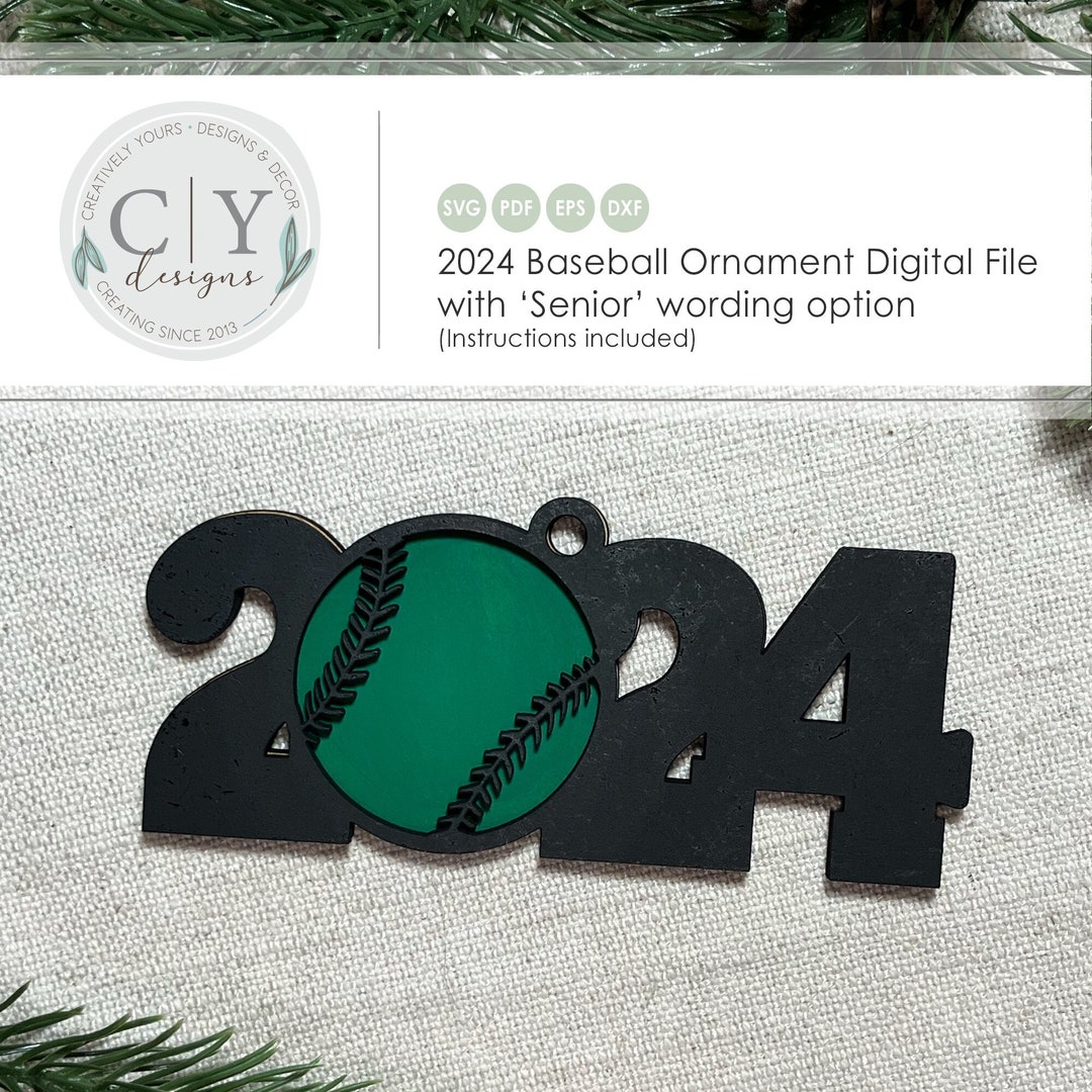 Baseball Ornament 2024 SVG, Digital File, Laser File - Etsy