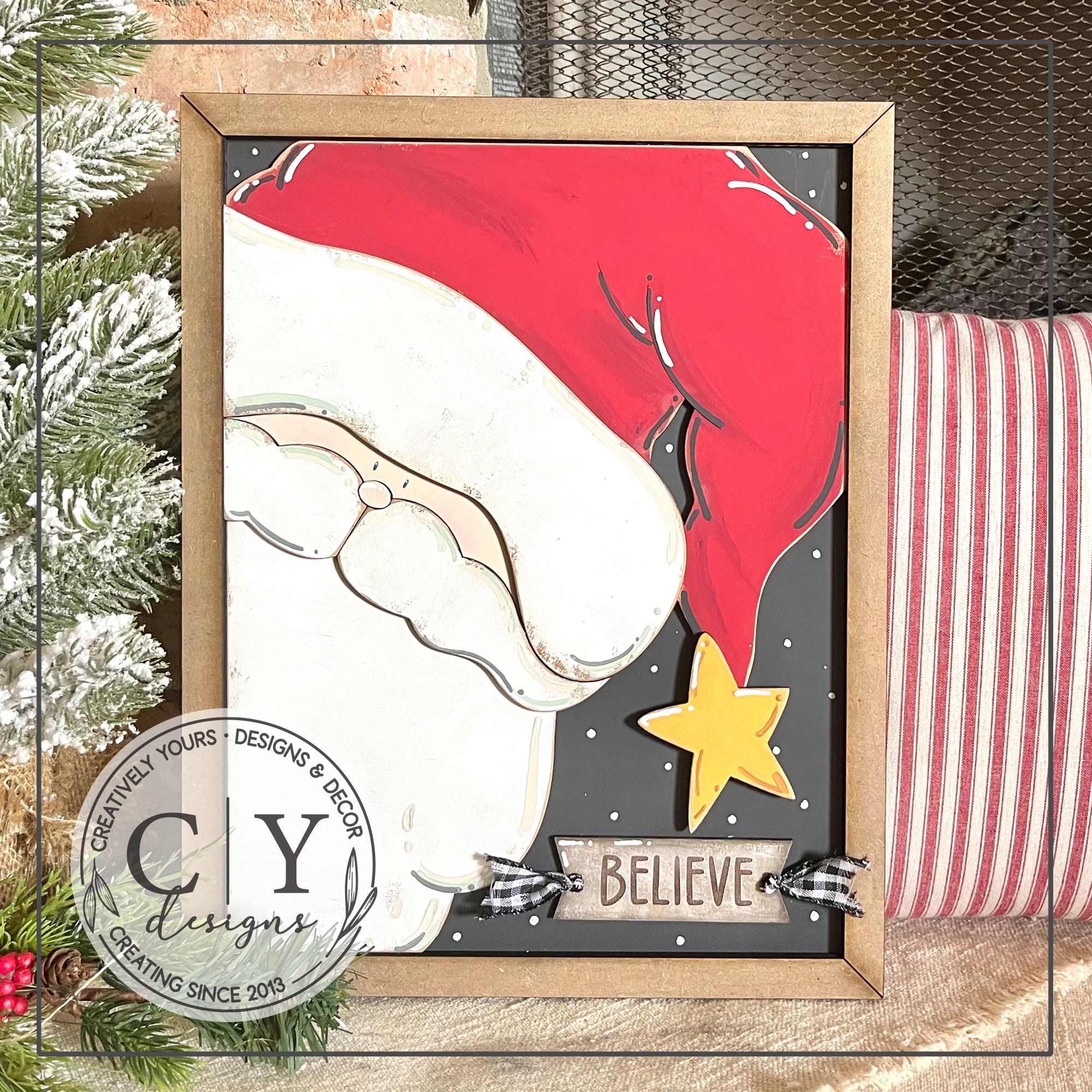 Santa Believe Christmas Sign SVG, Digital File, Laser File - Etsy