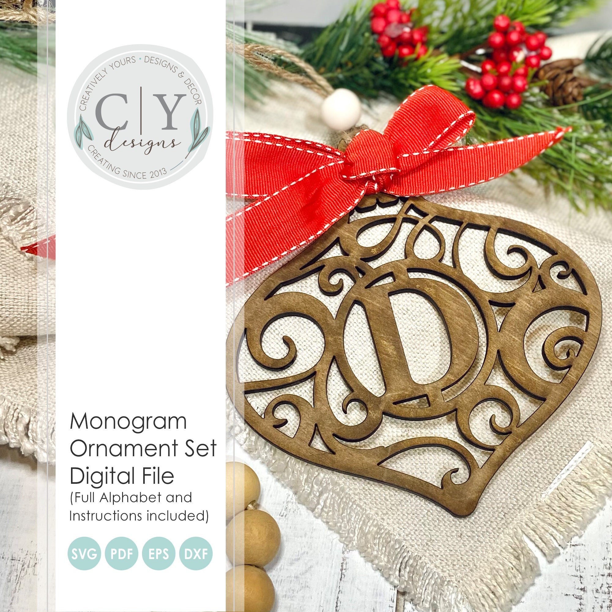 Monogrammed ornaments store