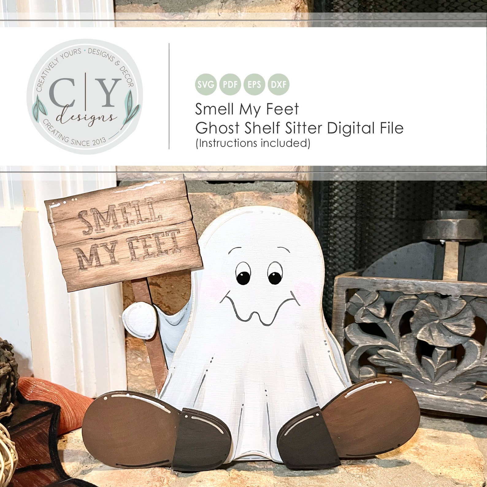 Halloween Ghost Shelf Sitter, SVG File, Digital File, Laser File - Etsy