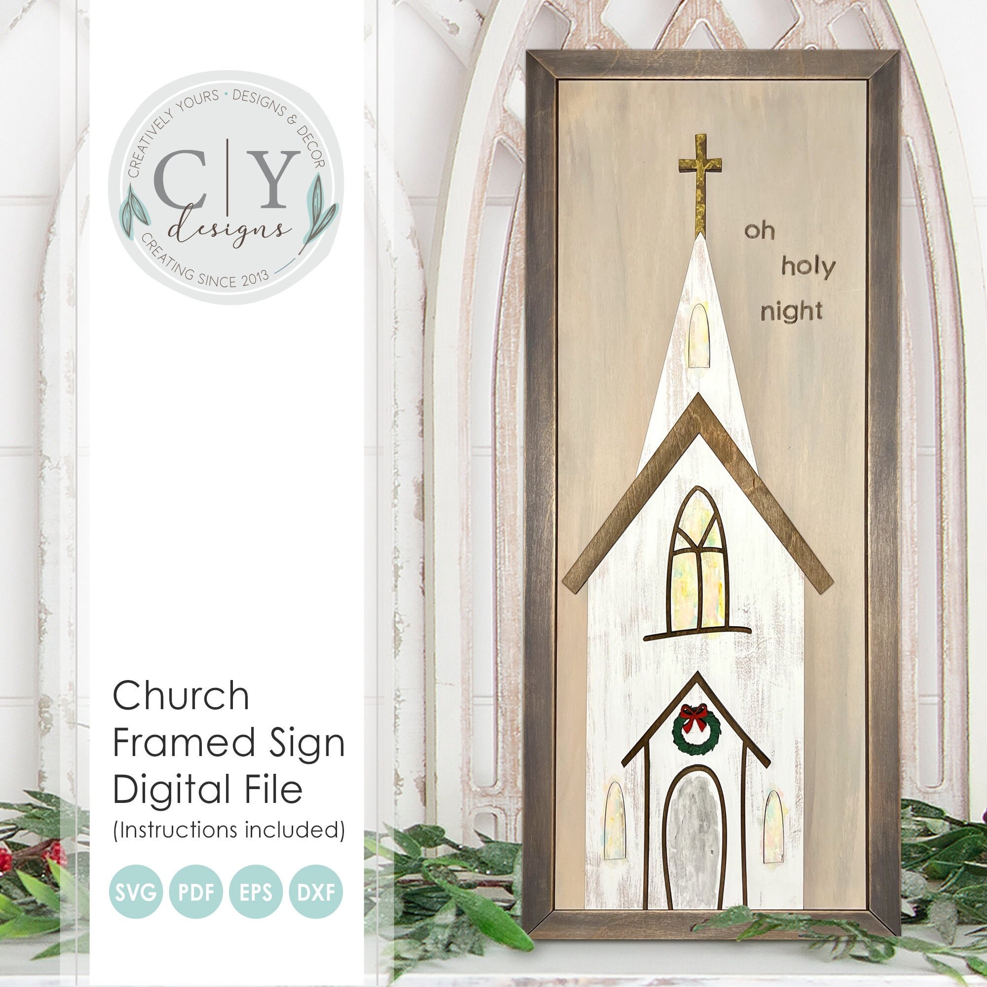 Church 'oh Holy Night' Sign SVG, Digital File, Laser File - Etsy