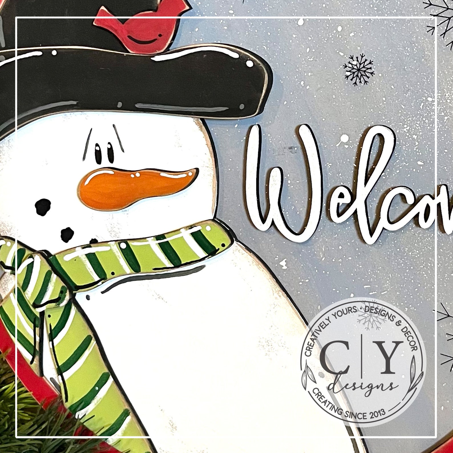 Snowman Round Sign, SVG, Digital File, Laser File - Etsy