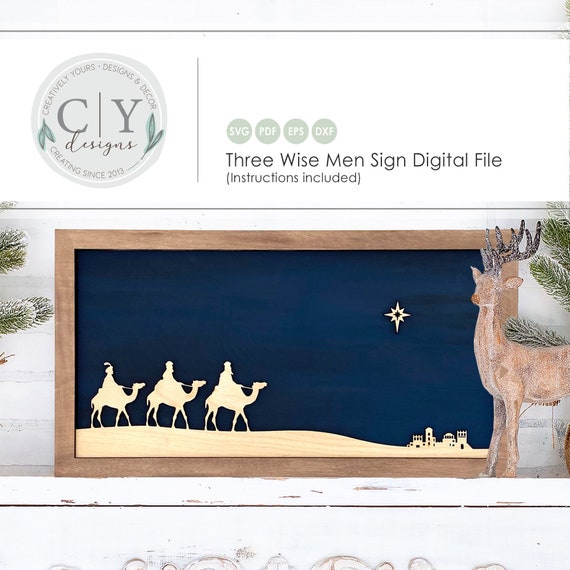 Three Wise Men SVG We Three Kings Digital File Laser File - Etsy