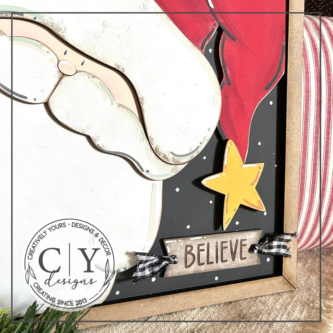 Santa Believe Christmas Sign SVG, Digital File, Laser File - Etsy