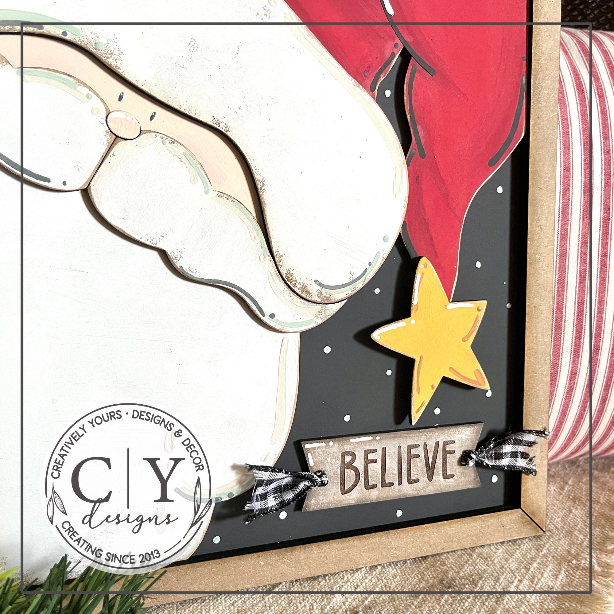 Santa Believe Christmas Sign SVG Digital File Laser File - Etsy