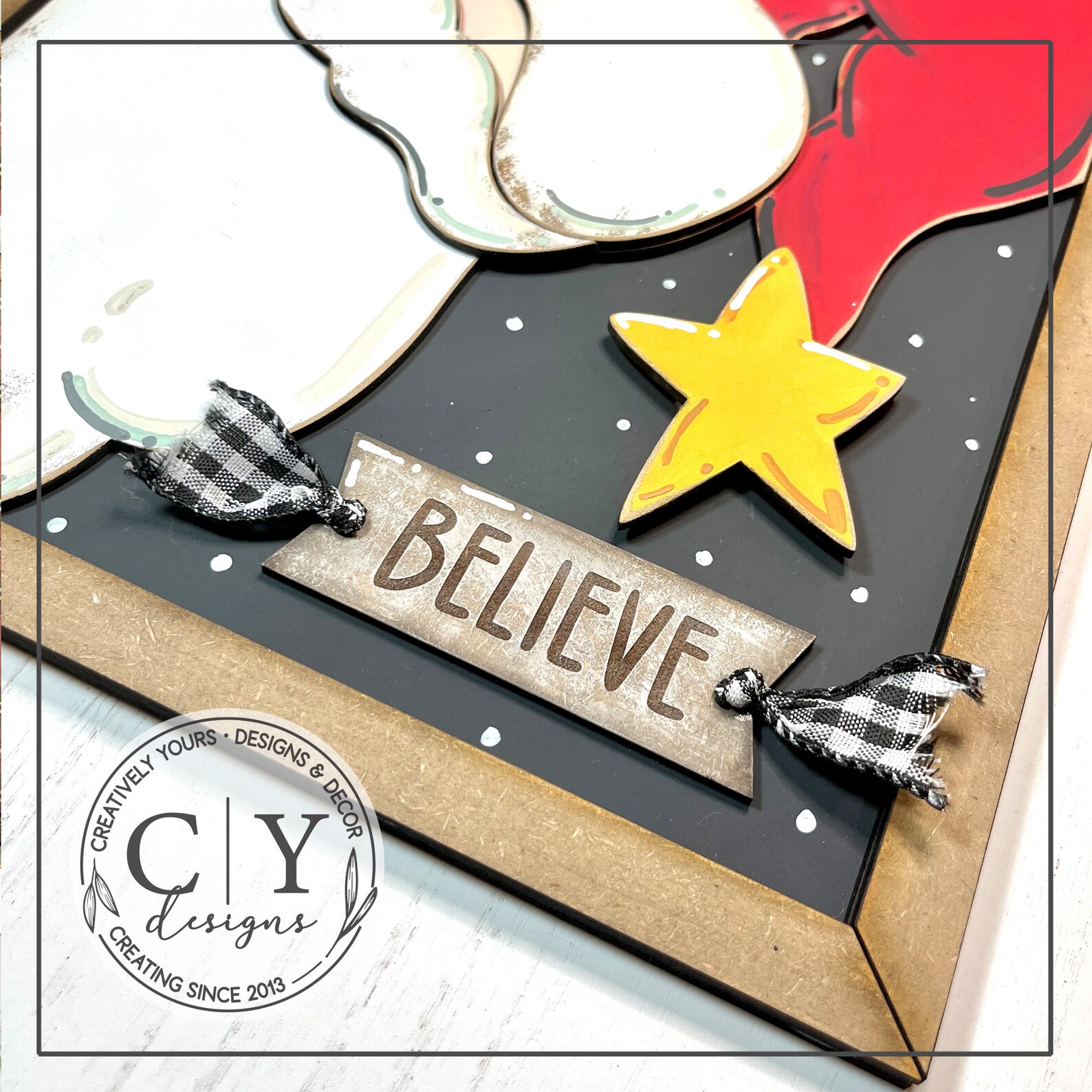 Santa Believe Christmas Sign SVG, Digital File, Laser File - Etsy