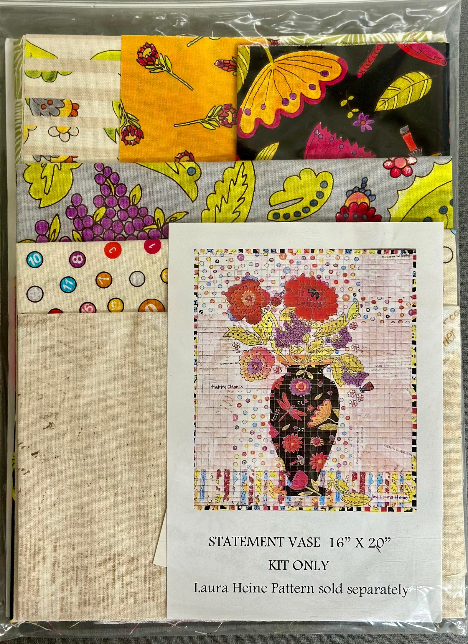 Statement Vase~ Collage KIT ONLY for Laura Heine Pattern, Kit Also ...