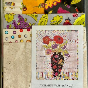 Statement Vase~ Collage KIT ONLY for Laura Heine Pattern, Kit Also ...