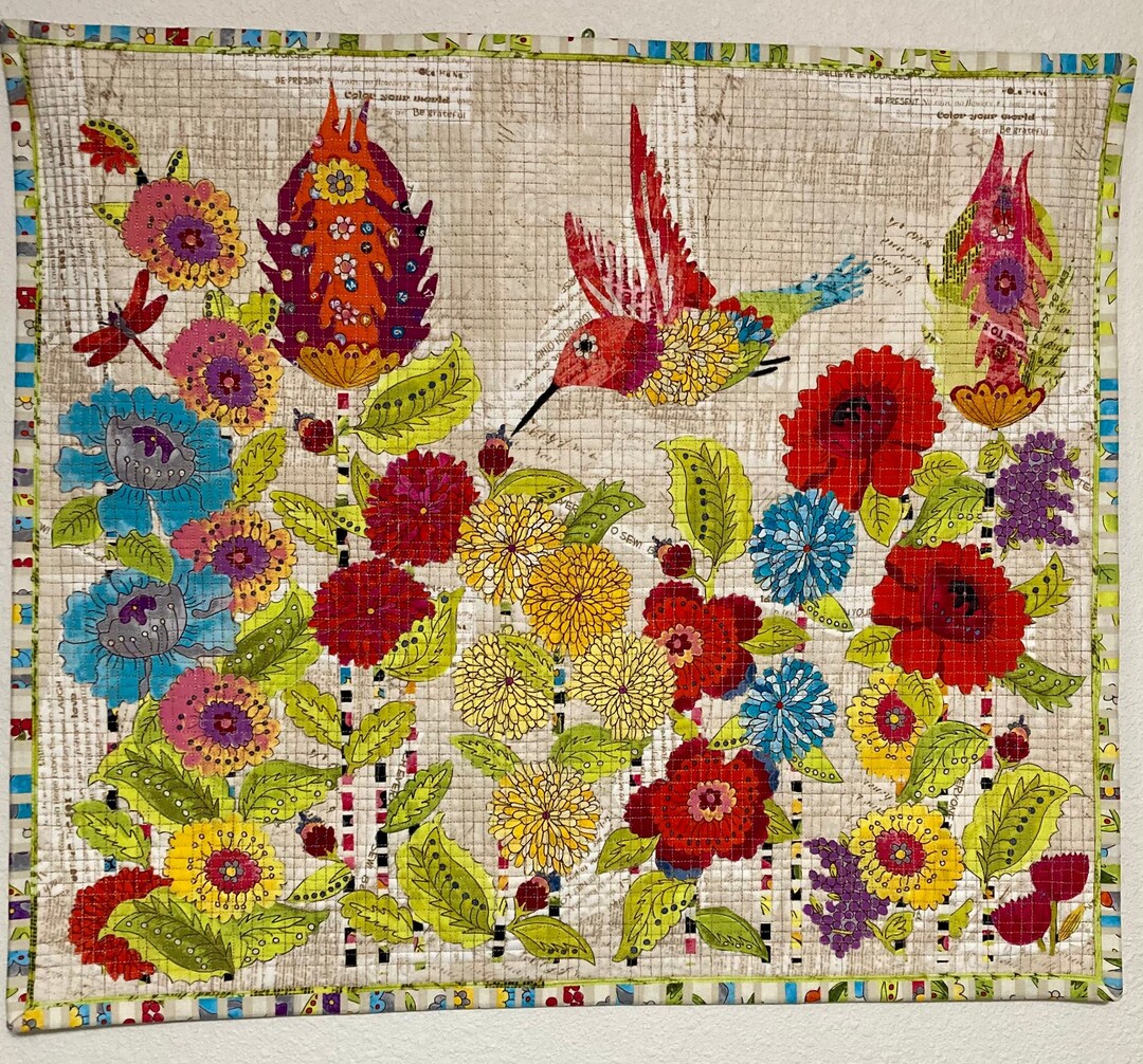 Hummingbird Collage Wall Hanging KIT for Laura Heine Pattern, Includes ...