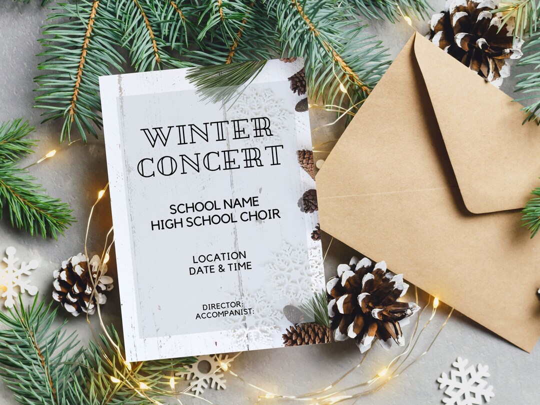 Winter Music Program | 2 Pages | Print Size 8.5"x11" - Etsy