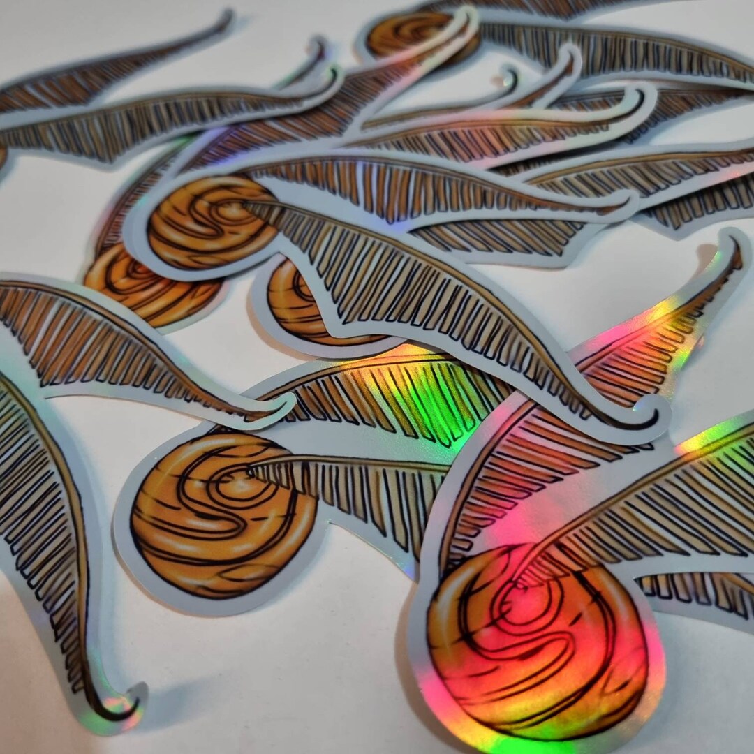 Golden Snitch Sticker Wizarding World Sticker Glitter Shimmer Holo ...