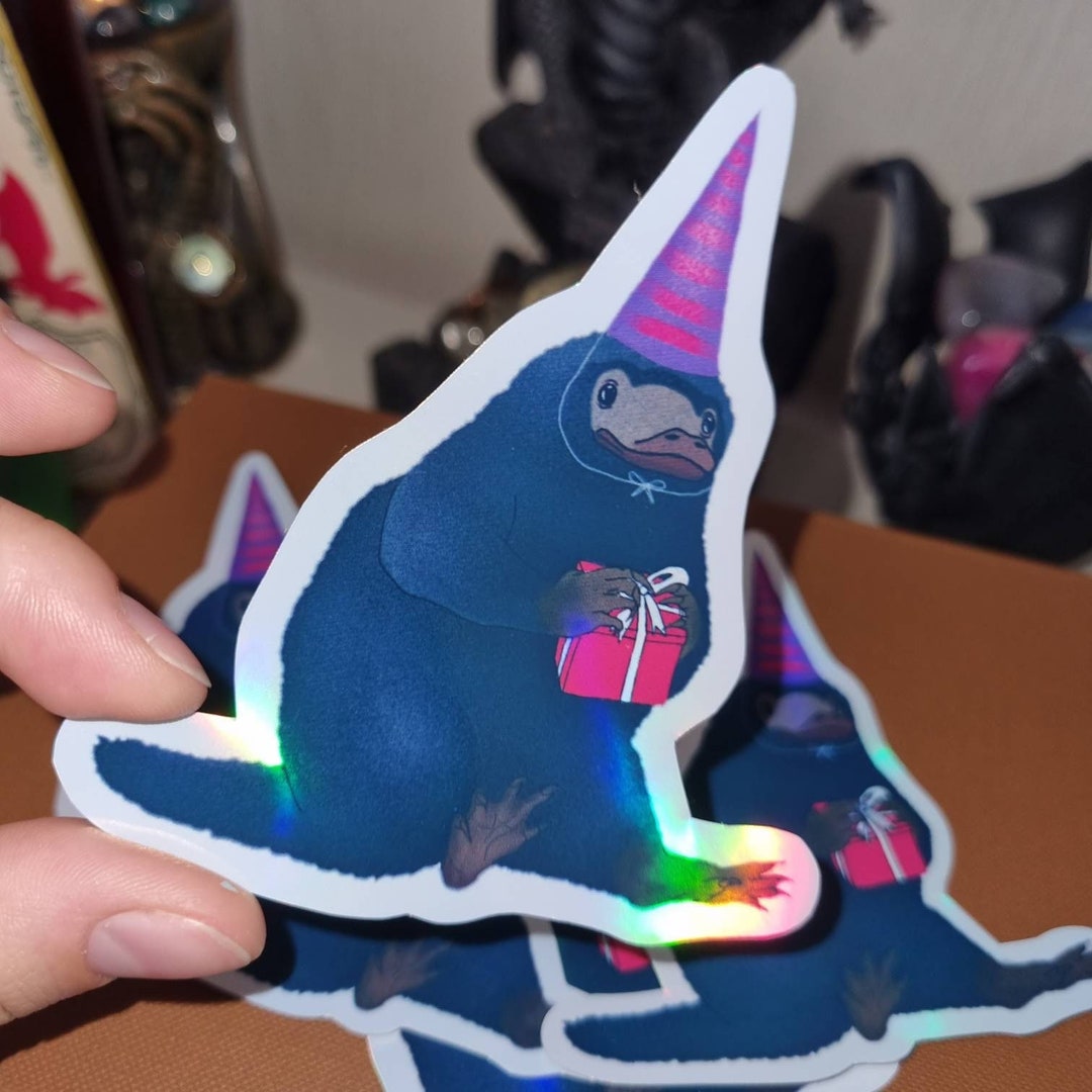 Birthday Niffler Sticker Wizarding World Sticker Glitter - Etsy