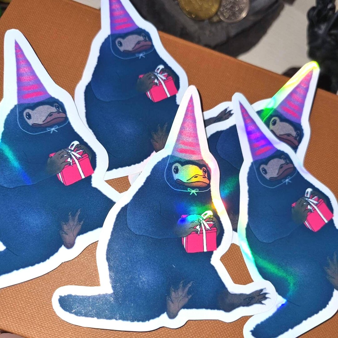 Birthday Niffler Sticker Wizarding World Sticker Glitter Shimmer Holo ...