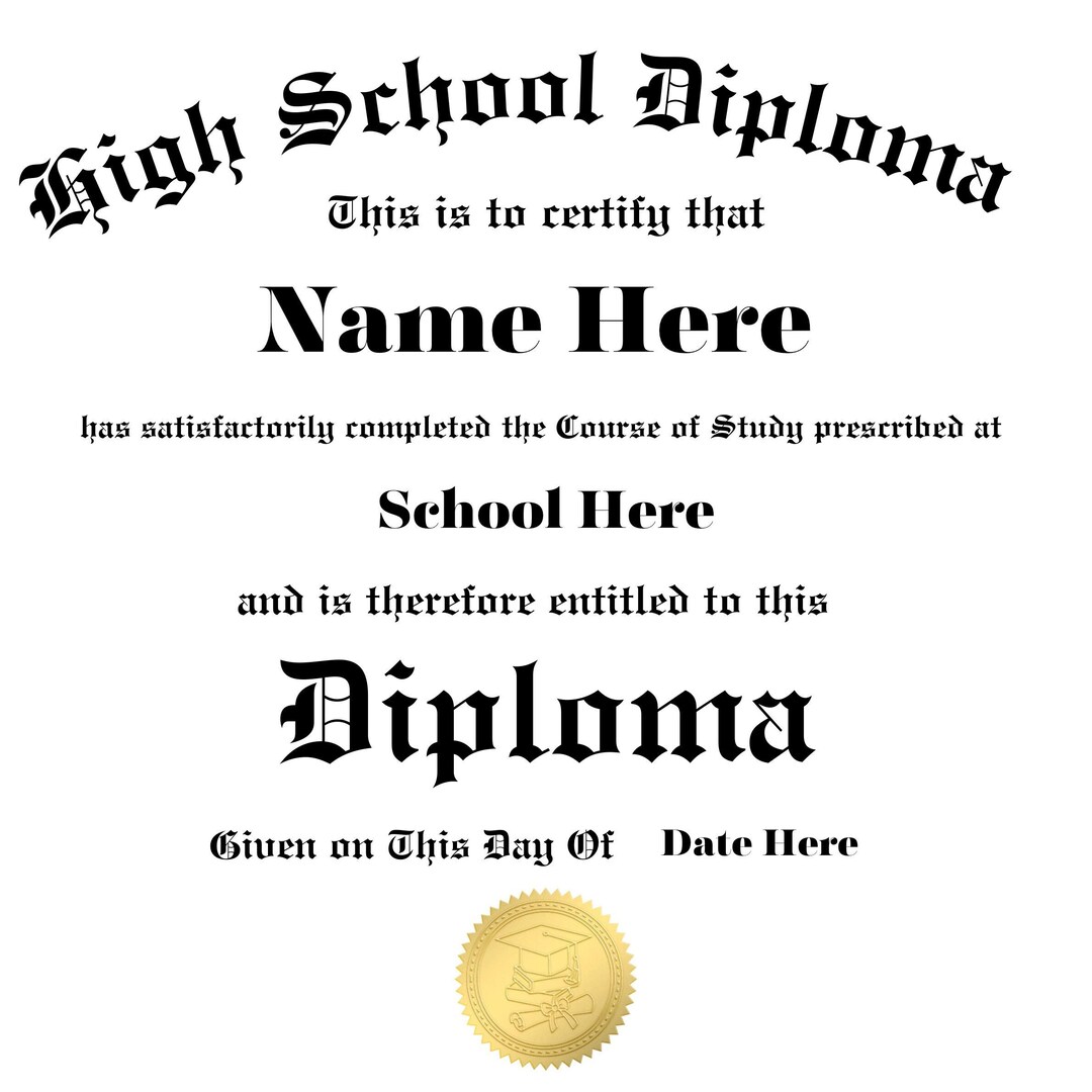 Diploma Template | Canva Editable - Etsy