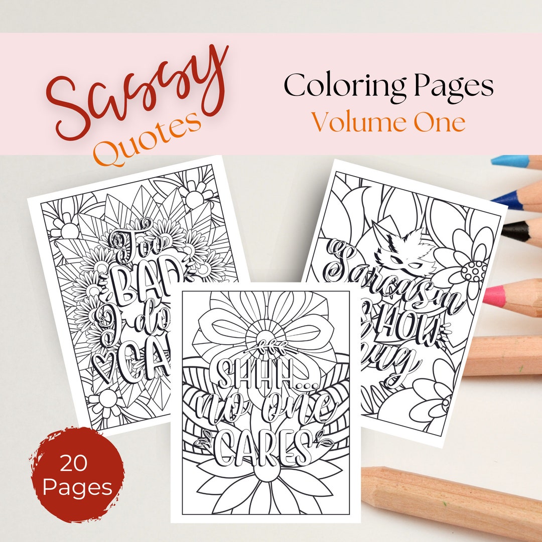 Sassy Quotes Coloring Pages Sarcastic Quotes Coloring Pages Adult ...